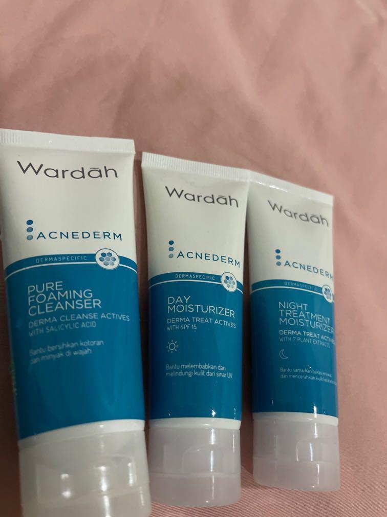 Wardah acnederm set, Beauty & Personal Care, Face, Face Care on Carousell