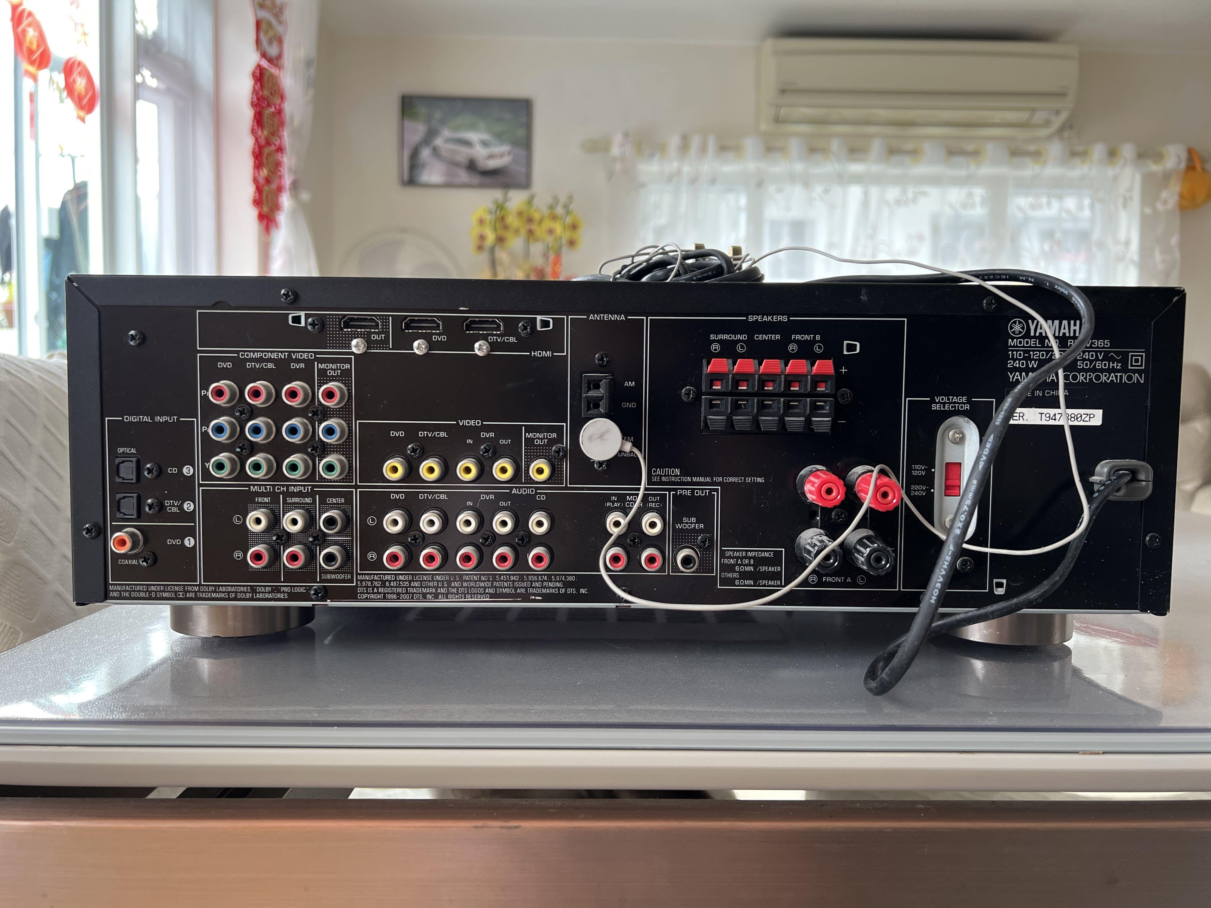 Yamaha Natural sound av receiver RX-V365, 音響器材, Soundbar、揚聲器、藍牙喇叭、耳擴 ...