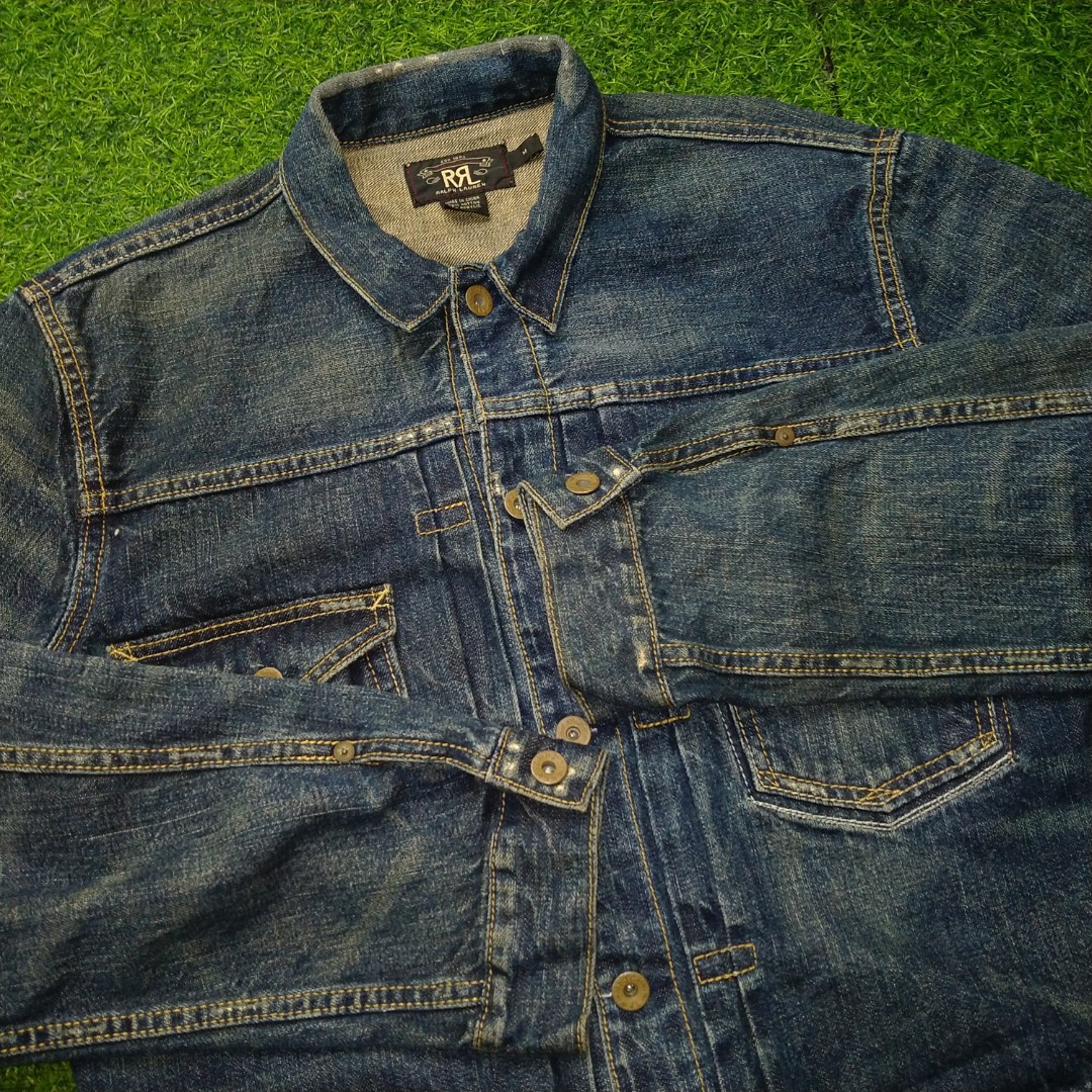 1990s RRL "Double RL" Type 2 denim trucker jacket buckle back ...