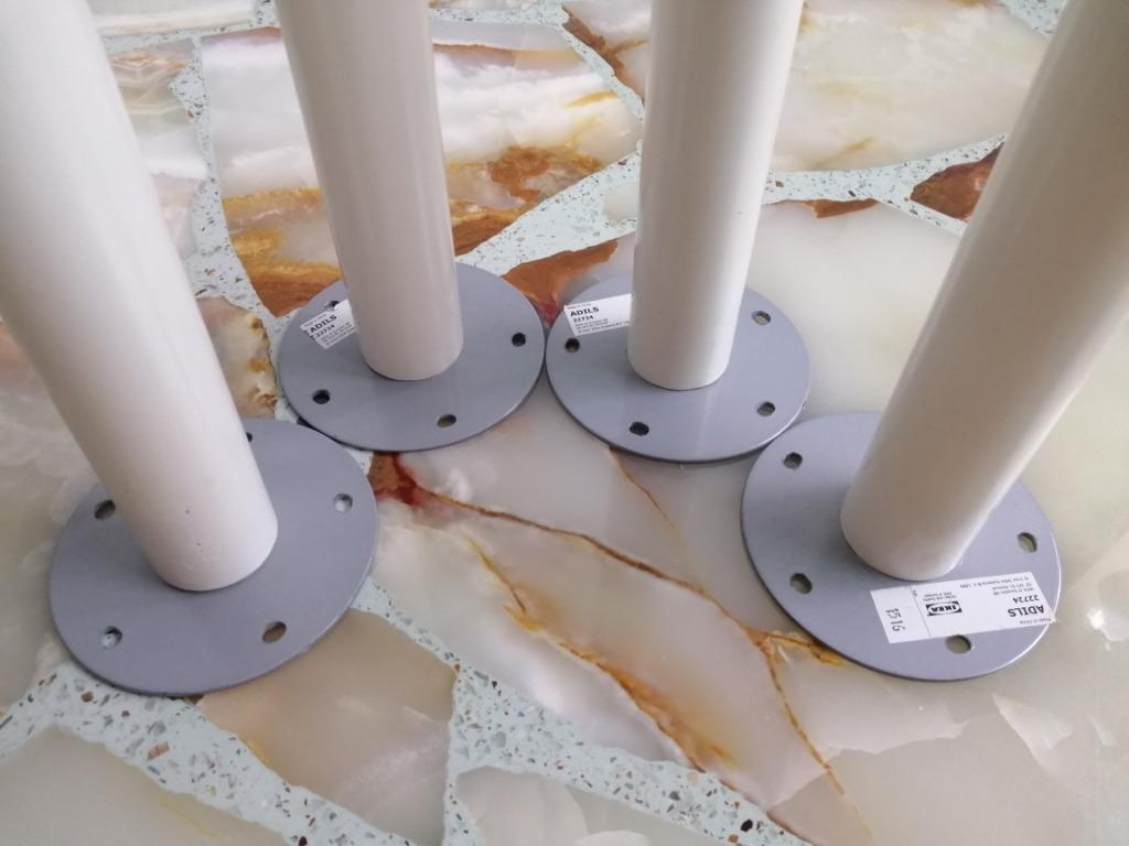 4x IKEA ADILS Table Desk Legs White, Furniture & Home Living, Furniture ...