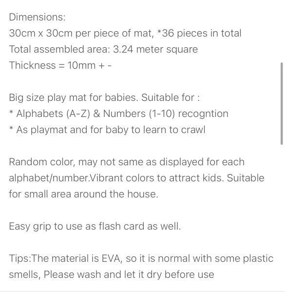 ABC Playmat, Babies & Kids, Infant Playtime on Carousell