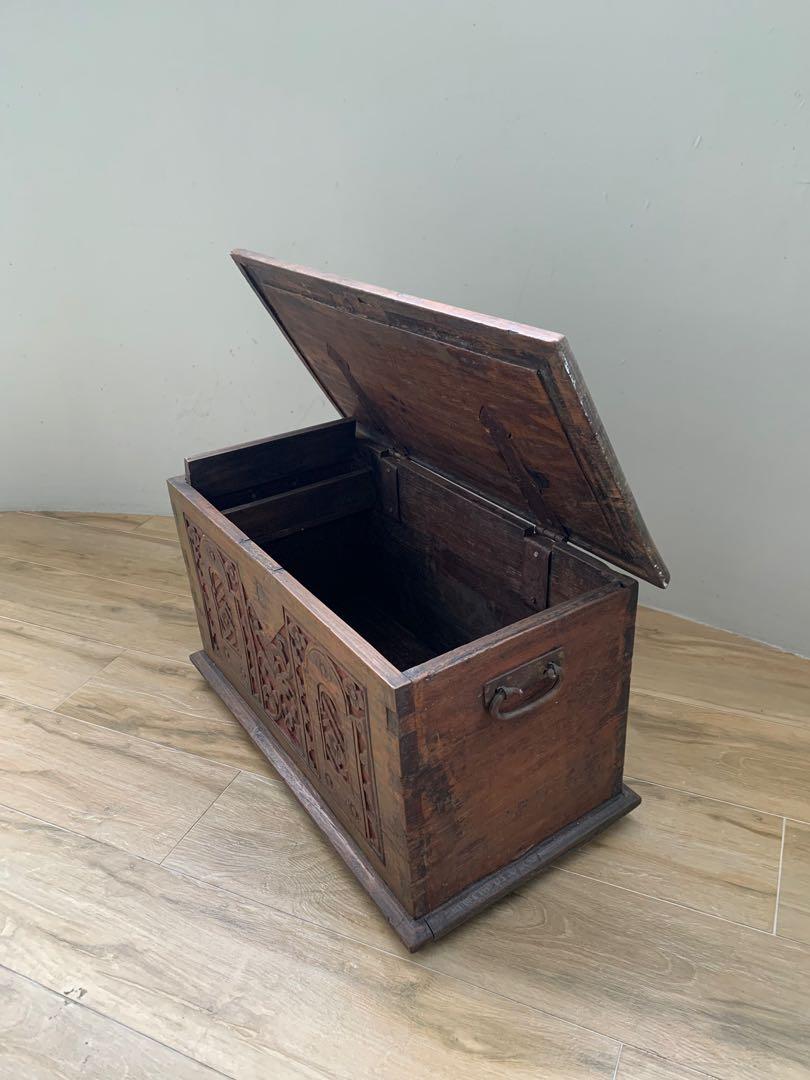 Antique chest crate, Furniture & Home Living, Furniture, Other Home ...