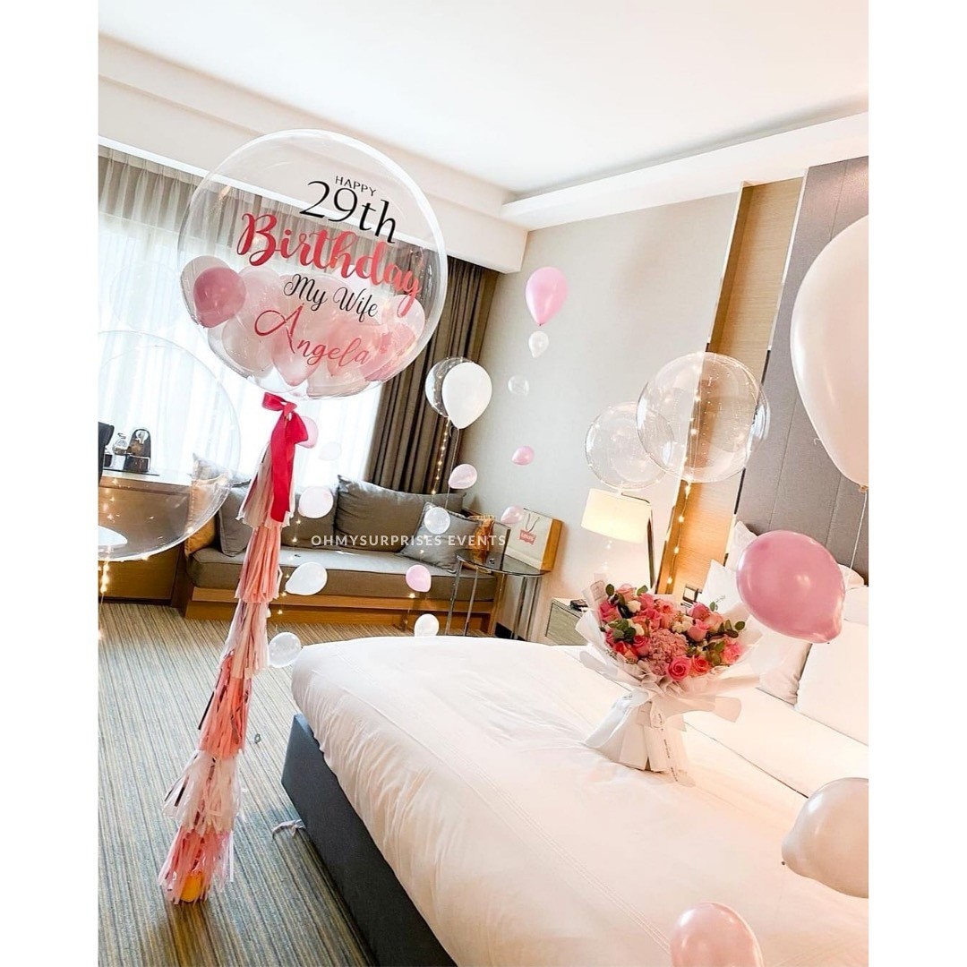 Birthday Setup Staycation Hotel Room Decoration | Anniversary Set Up ...