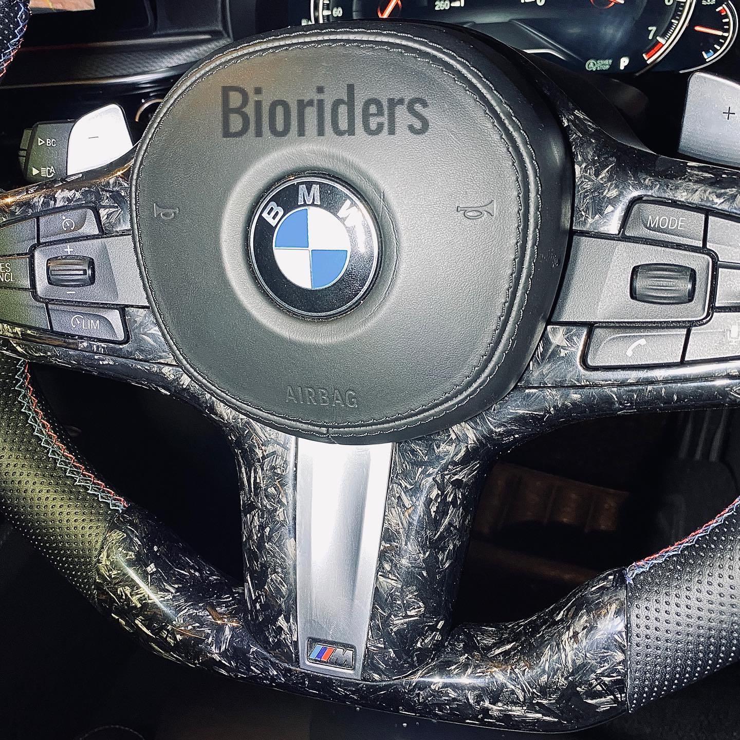BMW alcantara perforated Carbon Fiber Steering Wheel | forged carbon ...