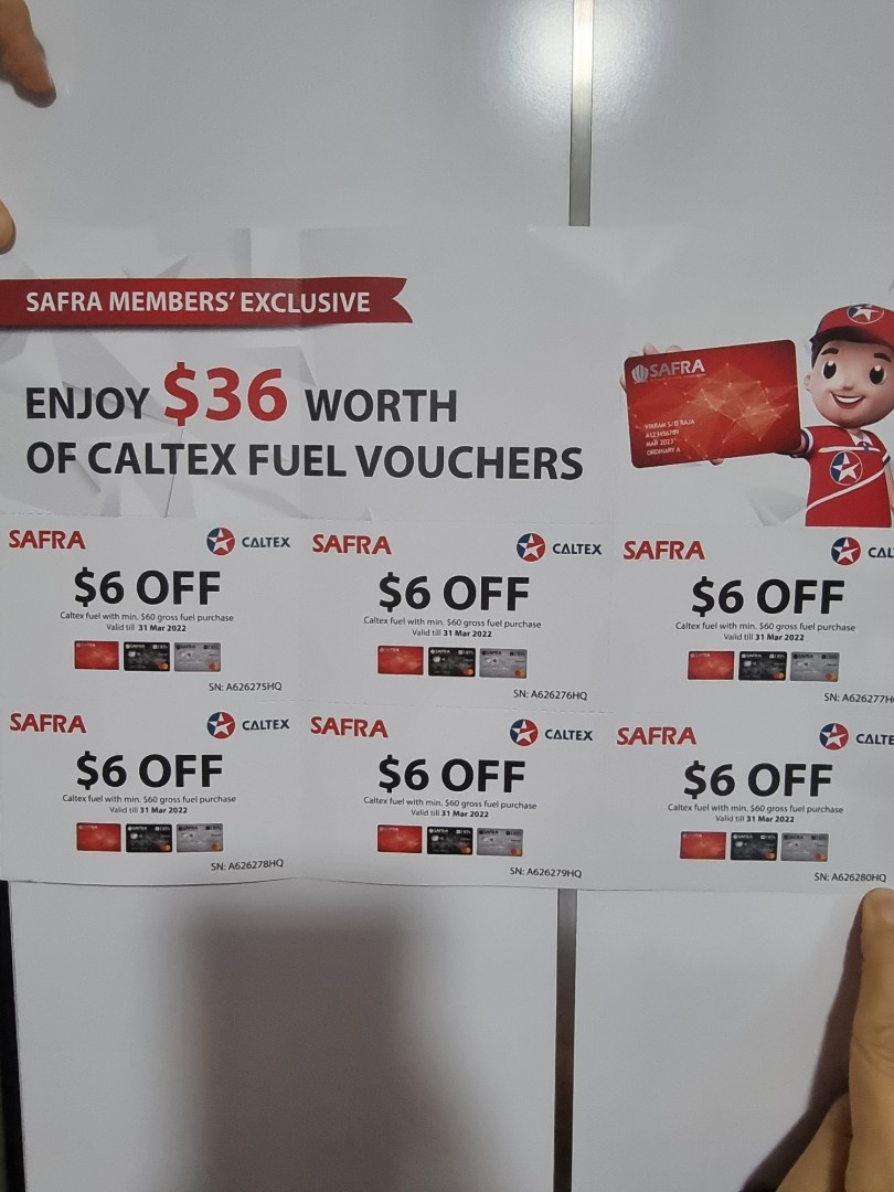 Caltex voucher, Tickets & Vouchers, Vouchers on Carousell