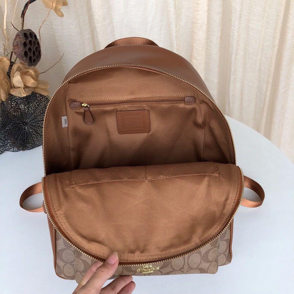 Coach Charlie Backpack in Signature Canvas, Women's Fashion, Bags ...