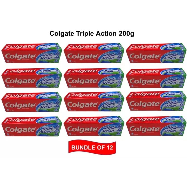 Colgate Toothpaste Triple Action 200G [Bundle Of 12], Beauty & Personal ...