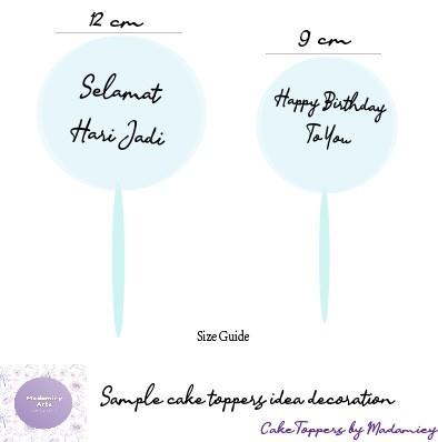 Customize cake topper/sign, Hobbies & Toys, Stationery & Craft ...