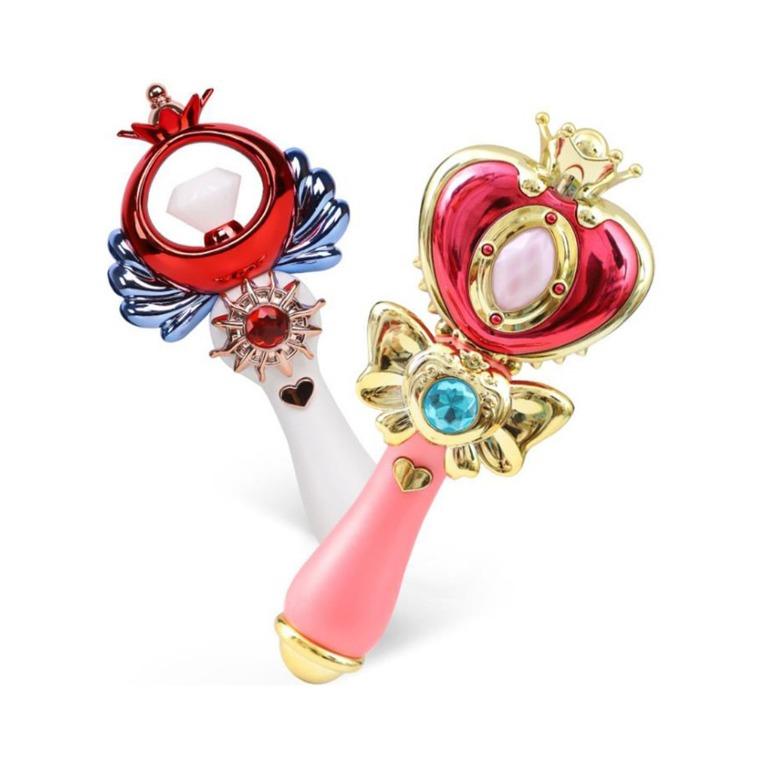 Cute Magic Wand with LED Light and Sound Diamond Heart Moon Crown Heart ...