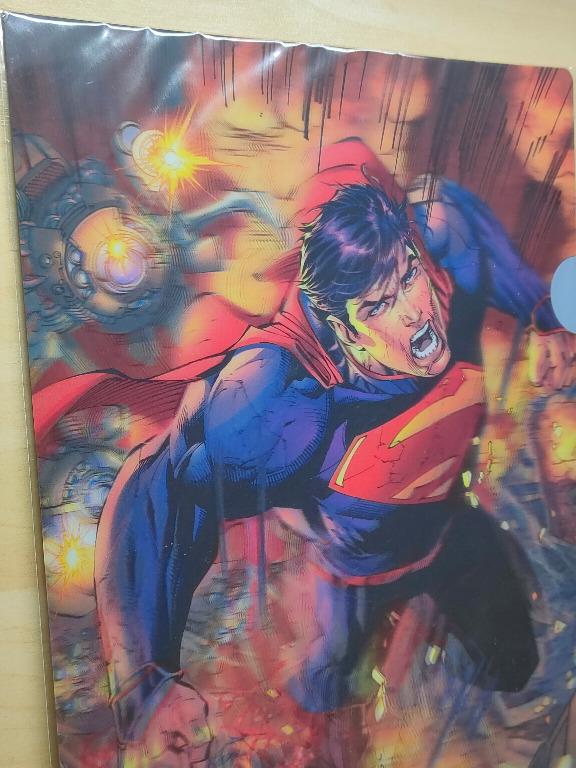 DC Batman Superman 蝙蝠俠 超人 ~ A4膠 File Folder 文件夾 3D效果版 (2隻set) 日本版 ( 動漫 ...