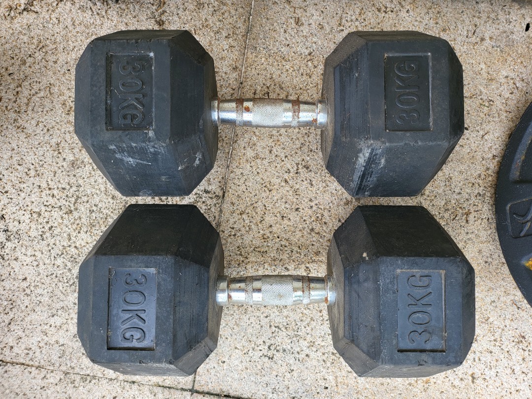 Dumbbell 30 kg, Sports Equipment, Exercise & Fitness, Weights ...