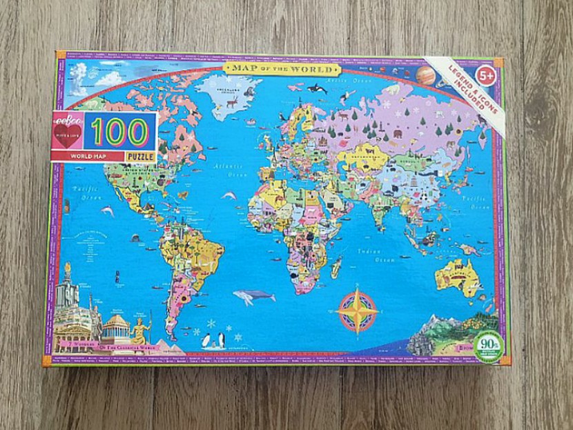 Eboo World Map Quality Jigsaw Puzzle, Hobbies & Toys, Toys & Games on ...