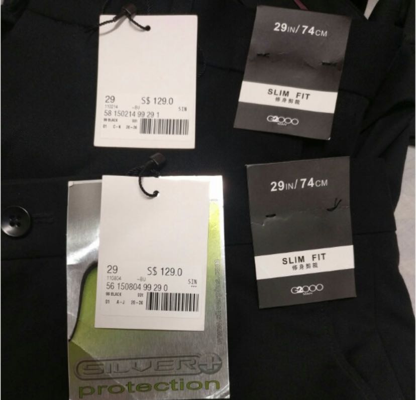 ($25 each for 2) G2000 G2K Black formal pants size 29, Men's Fashion ...