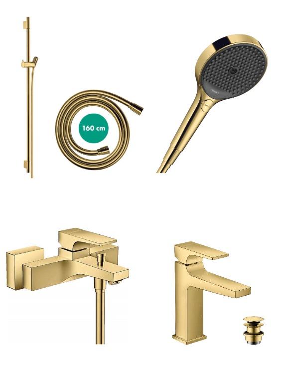 Hansgrohe Polished Gold Optic Toilet Shower Shower Set and Accessories ...