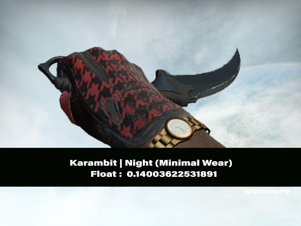 Karambit Night MW CSGO SKINS KNIVES, Video Gaming, Gaming Accessories ...