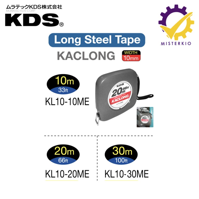 Kds Long Steel Measuring Tape Kaclong 10m/20m/30m, Hobbies & Toys ...