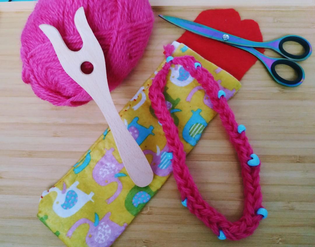 Knitting fork set for children, Hobbies & Toys, Stationery & Craft ...