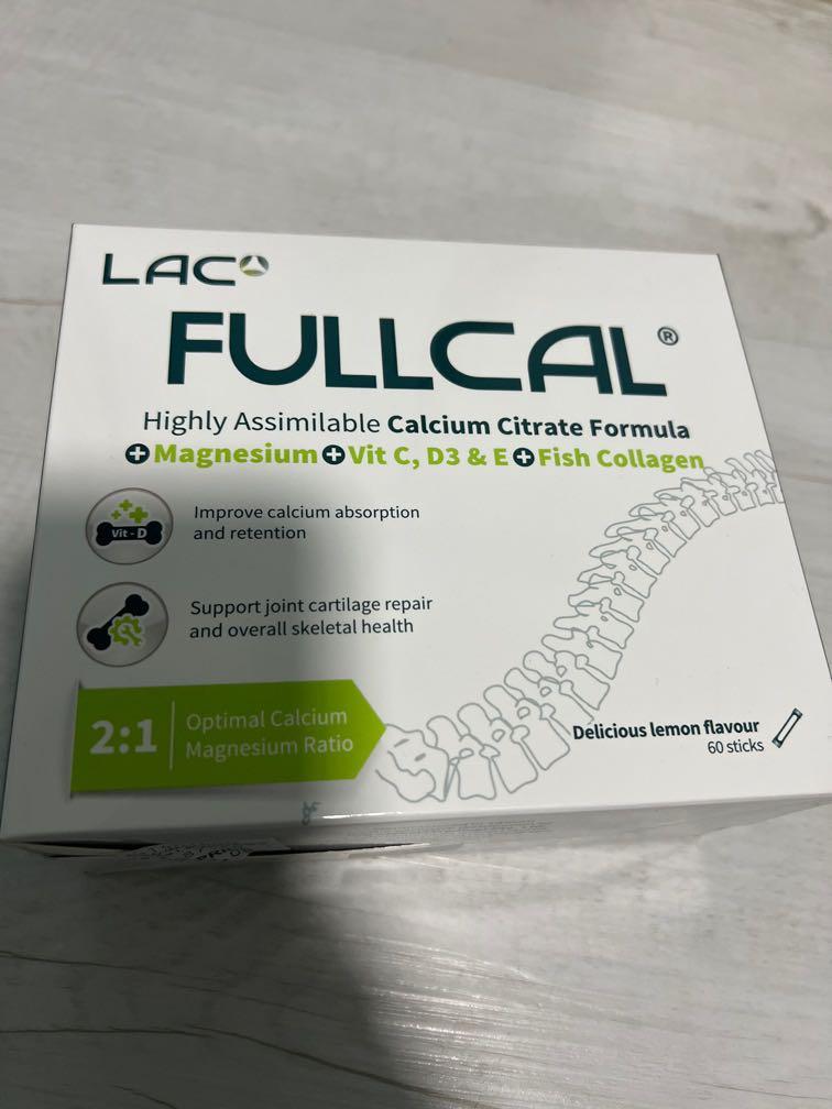 LAC fullcal calcium vitamin (lemon flavor), Health & Nutrition, Health ...