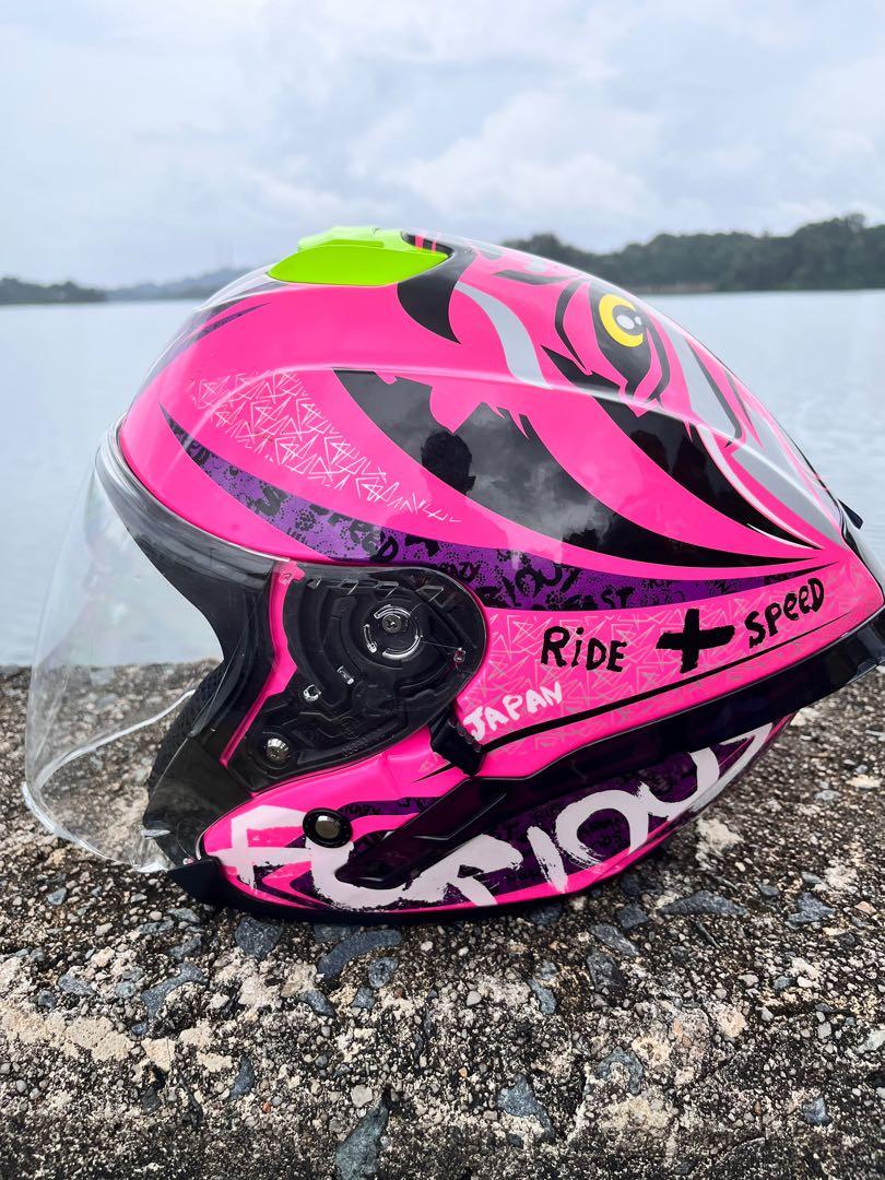 lazer pink helmet, Motorcycles, Motorcycle Accessories on Carousell