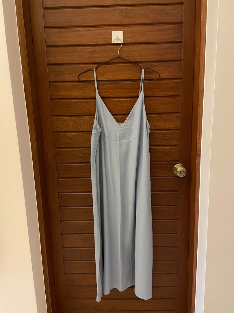 Mango Blue Midi Dress, Women's Fashion, Dresses & Sets, Dresses on ...