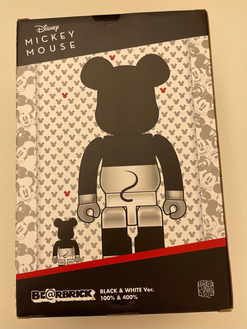 Mickey Mouse 2020 B/W ver. 100%+400% Bearbrick Disney, 興趣及遊戲, 玩具 & 遊戲類 ...