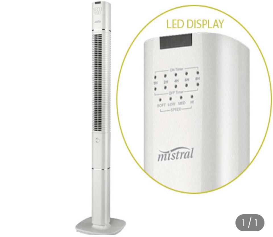 Mistral Tower Fan MFD48 - 120cm tall, Furniture & Home Living, Lighting ...