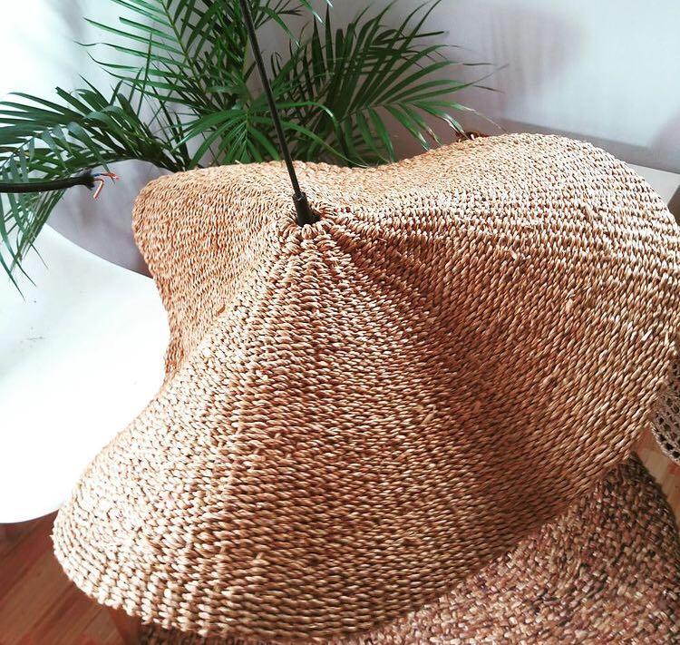 Native Seagrass Lamp Hanging Ceiling Drop Light, Furniture & Home ...