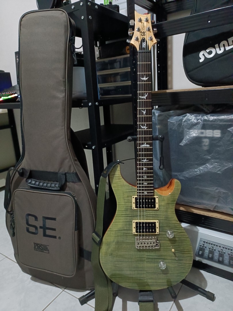 PRS SE Custom 24 Trampas Green, Hobbies & Toys, Music & Media, Musical ...