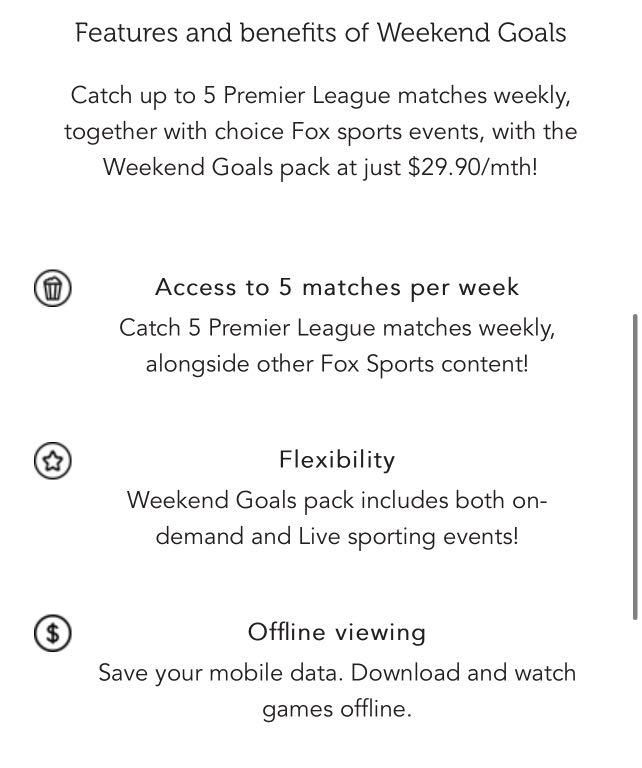 Singtel Cast - Weekend Goals (5 live premier league matches), TV & Home ...