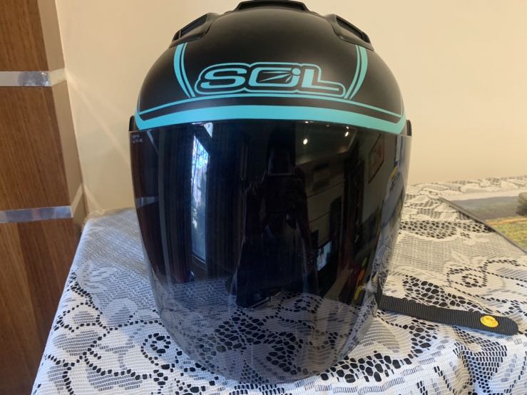 SOL 安全帽 27S SL-27S 天際 消光黑綠 3/4罩, 汽機車零配件在旋轉拍賣