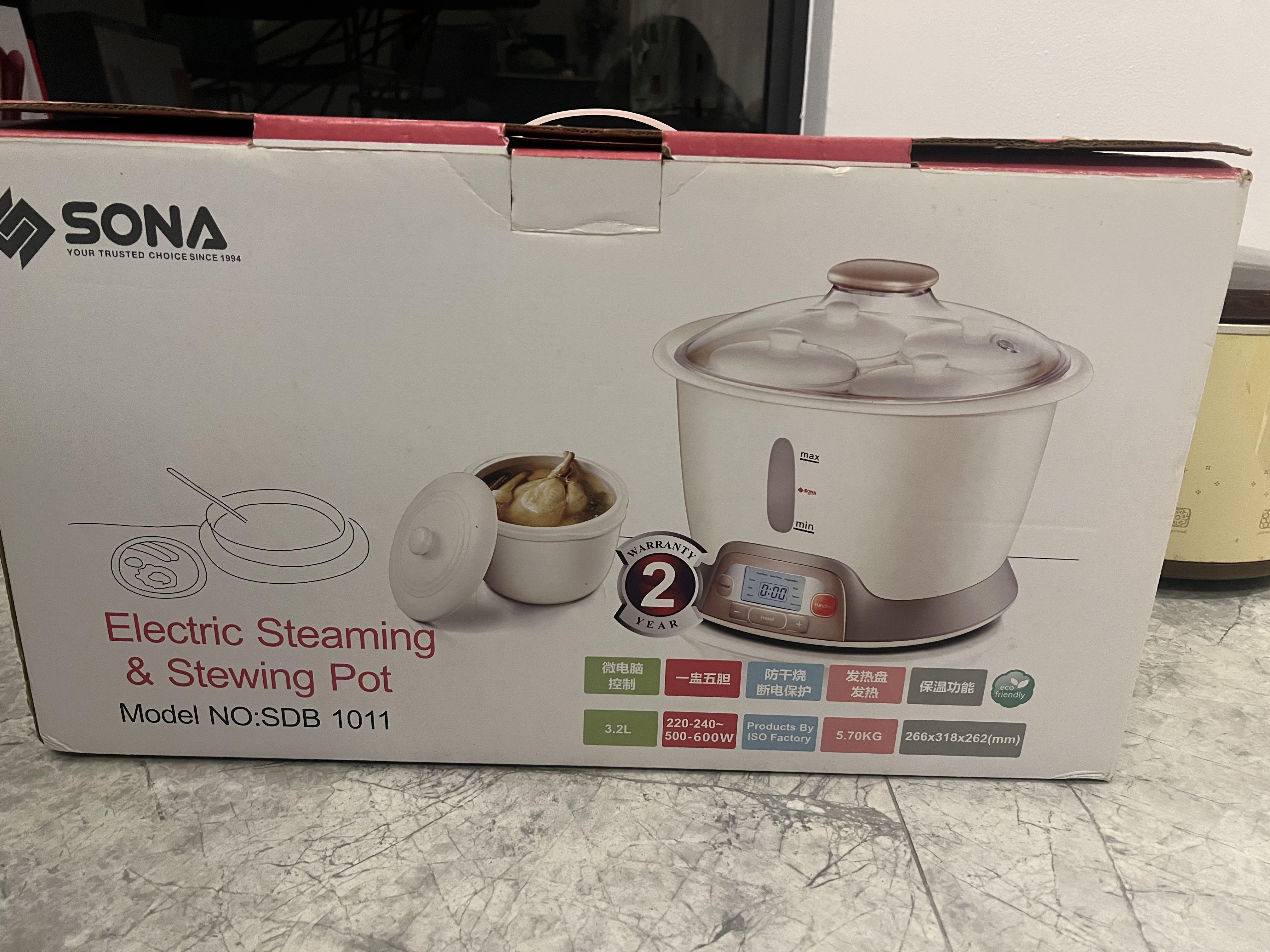 Sona double boil steaming and stewing pot (3.2l), TV & Home Appliances ...