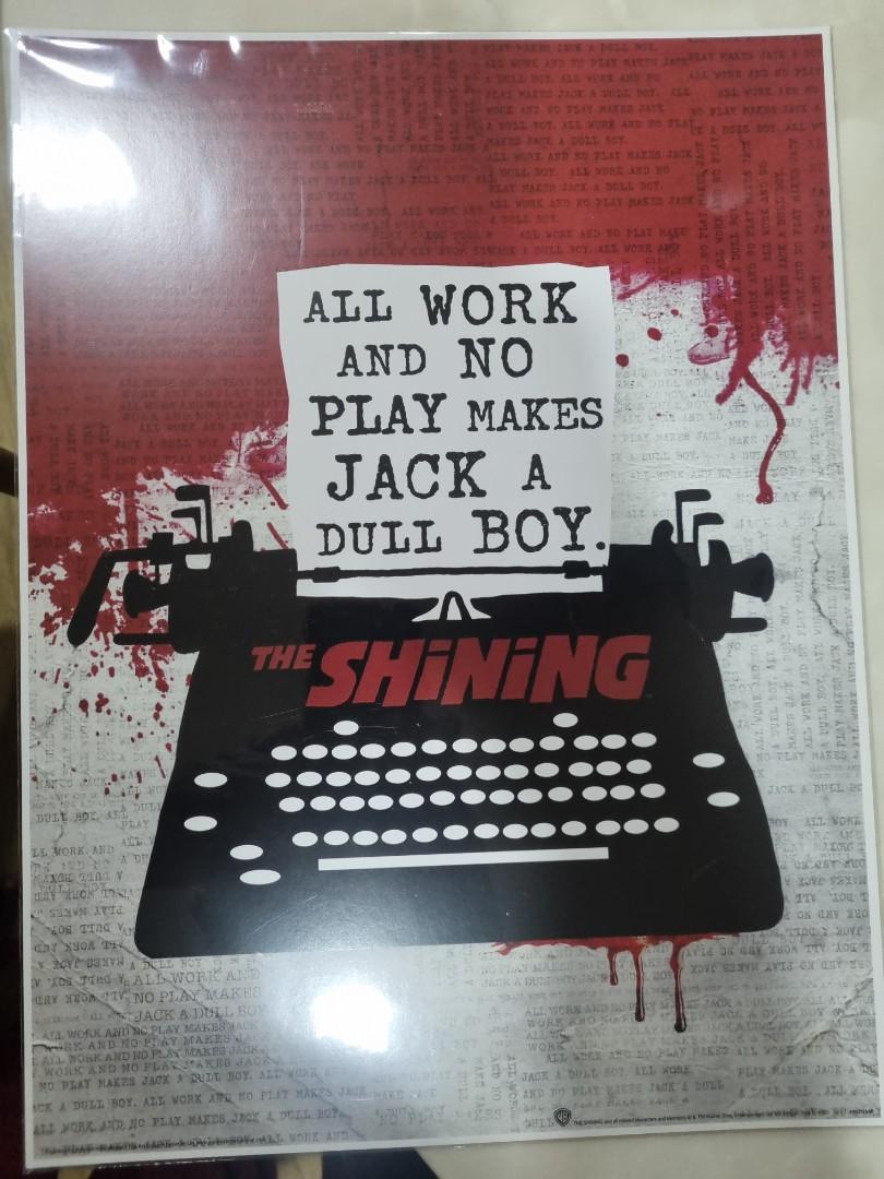 The Shining - Typewriter trubute poster (Unframed), Hobbies & Toys ...