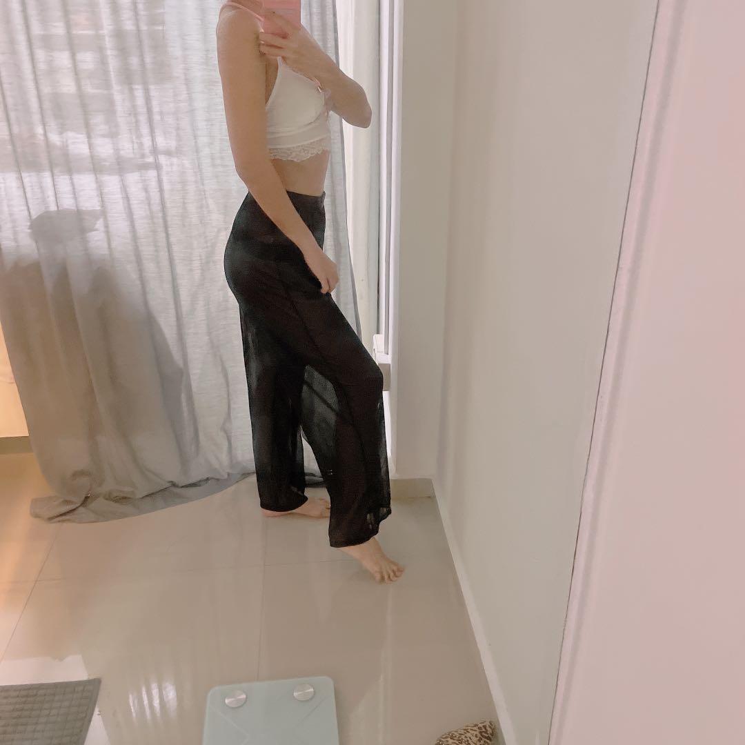 Translucent pants black, Women's Fashion, Swimwear, Rash Guard on Carousell