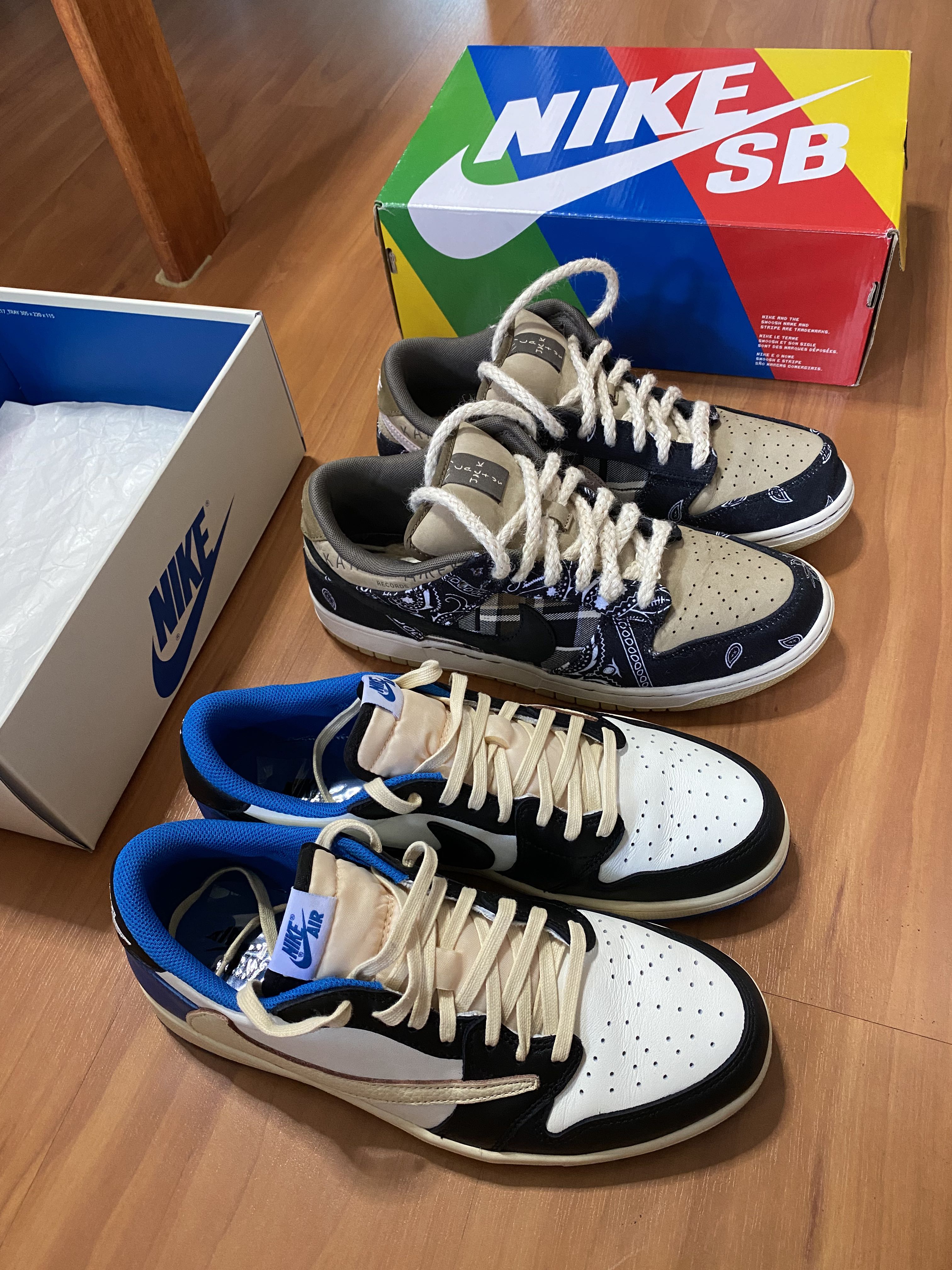 Travis Scott SB Dunk / Travis Scott Air Jordan 1 Low Fragment, Men's ...