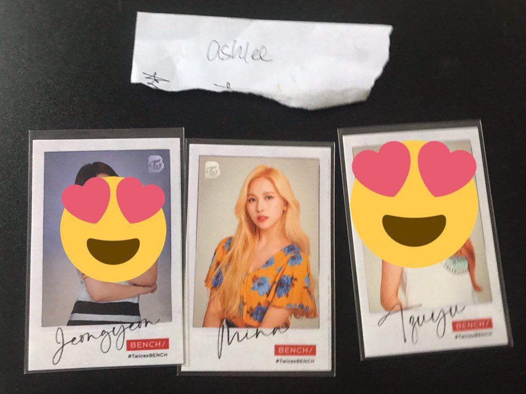 TWICE x Bench Photocard PC V2 Mina, Hobbies & Toys, Memorabilia ...