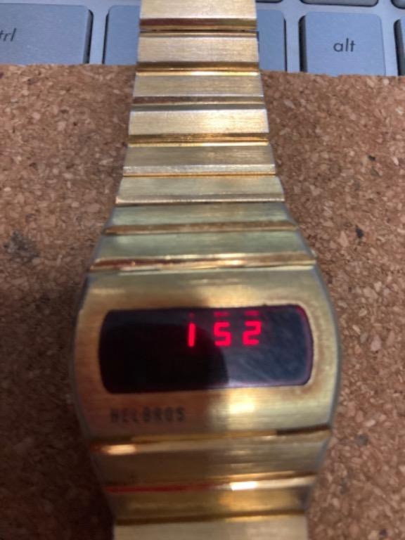 Vintage Helbros Swiss LED watch, Luxury, Watches on Carousell