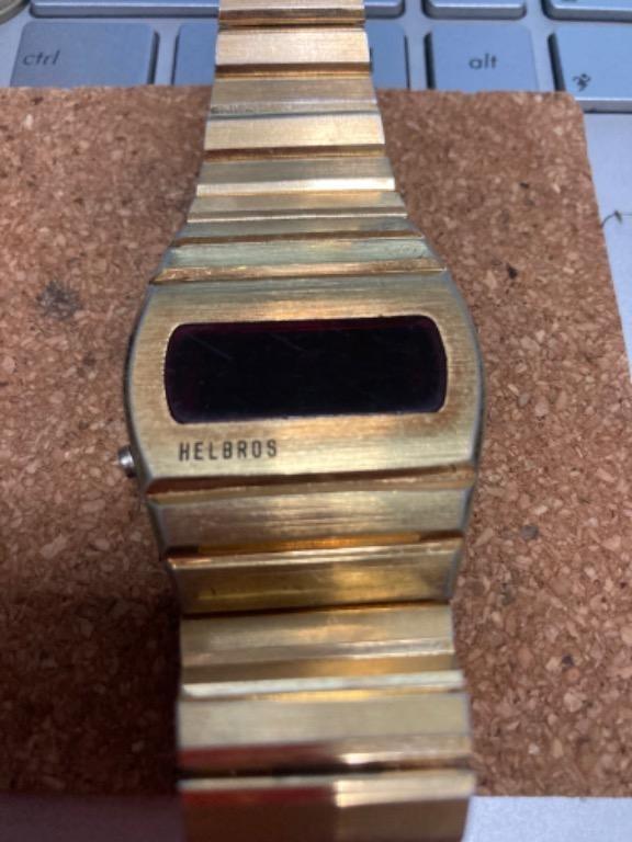 Vintage Helbros Swiss LED watch, Luxury, Watches on Carousell