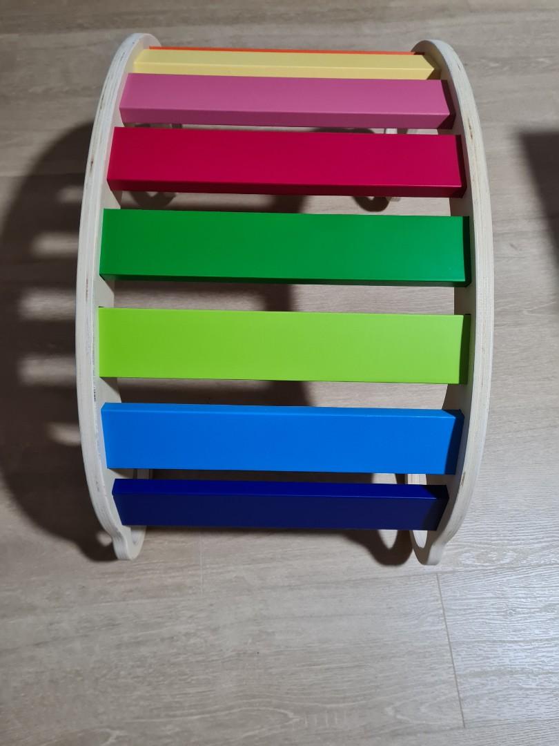 Wooden Rainbow Rocker for kids 2-5years, Babies & Kids, Baby Nursery ...