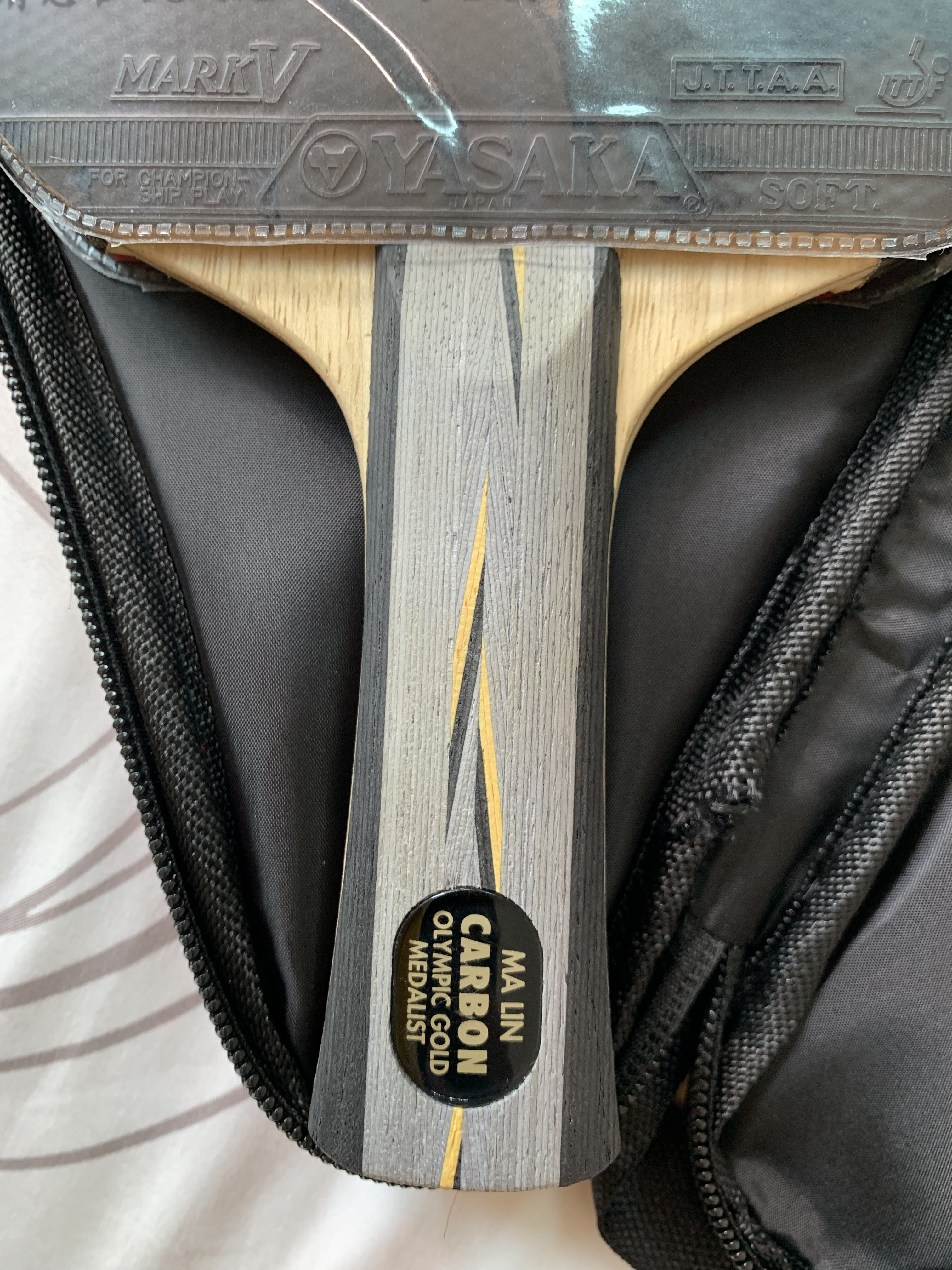 YASAKA Ma Lin Carbon TABLE TENNIS with MARK V RUBBER, Sports Equipment, Sports & Games, Racket ...