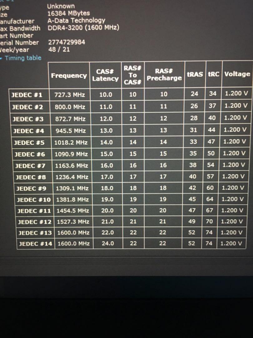 16GB RAM ADATA DDR4 3200MHz CL22 low latency fast timings, Computers ...