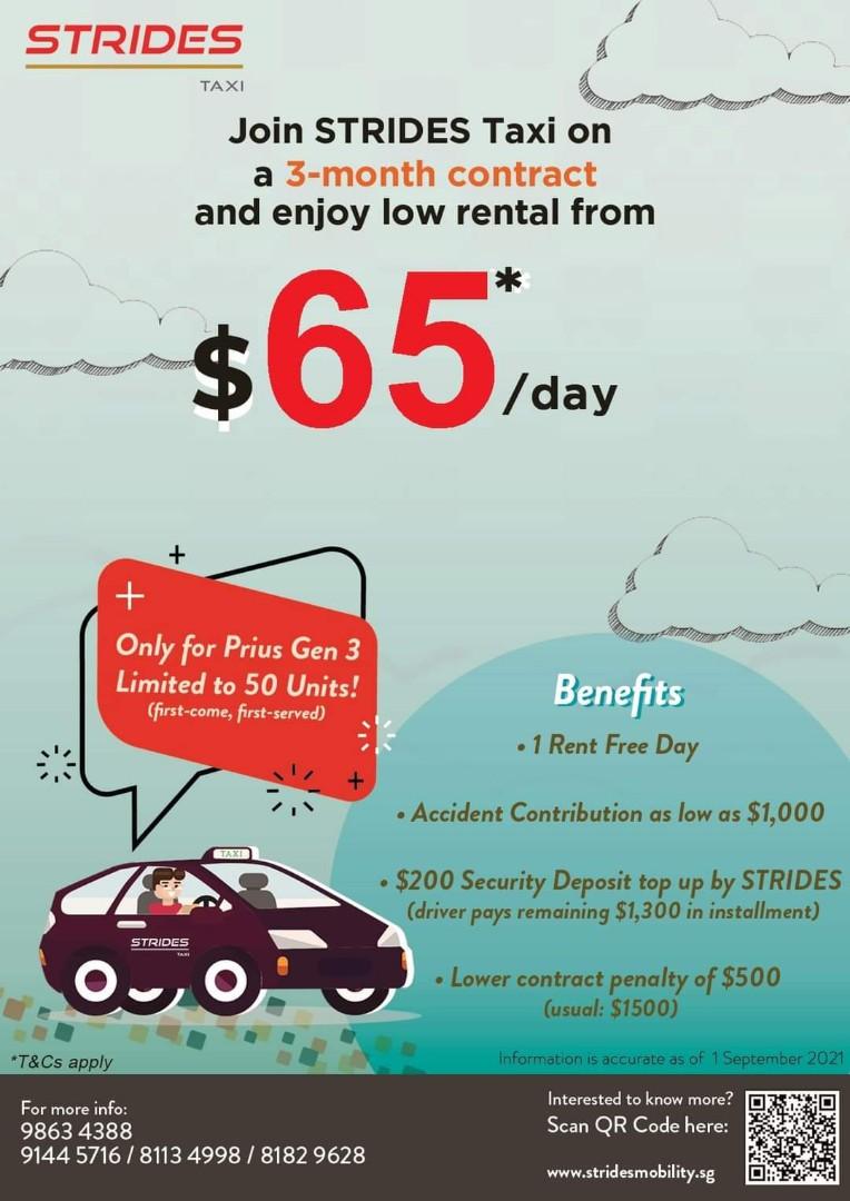 Strides Taxi - Gen 3 & Gen 4 as Low as $65nett/day. Hurry!, Cars, Car ...