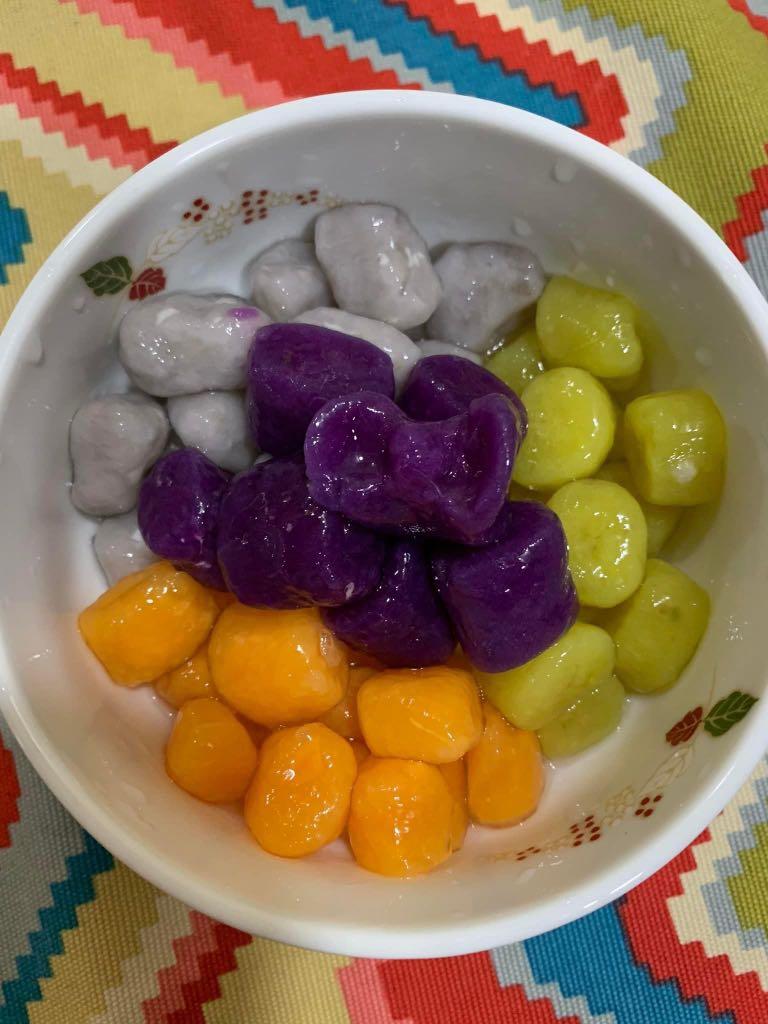 4 colour taro glutinous rice balls. 四色芋圆, Food & Drinks, Chilled ...