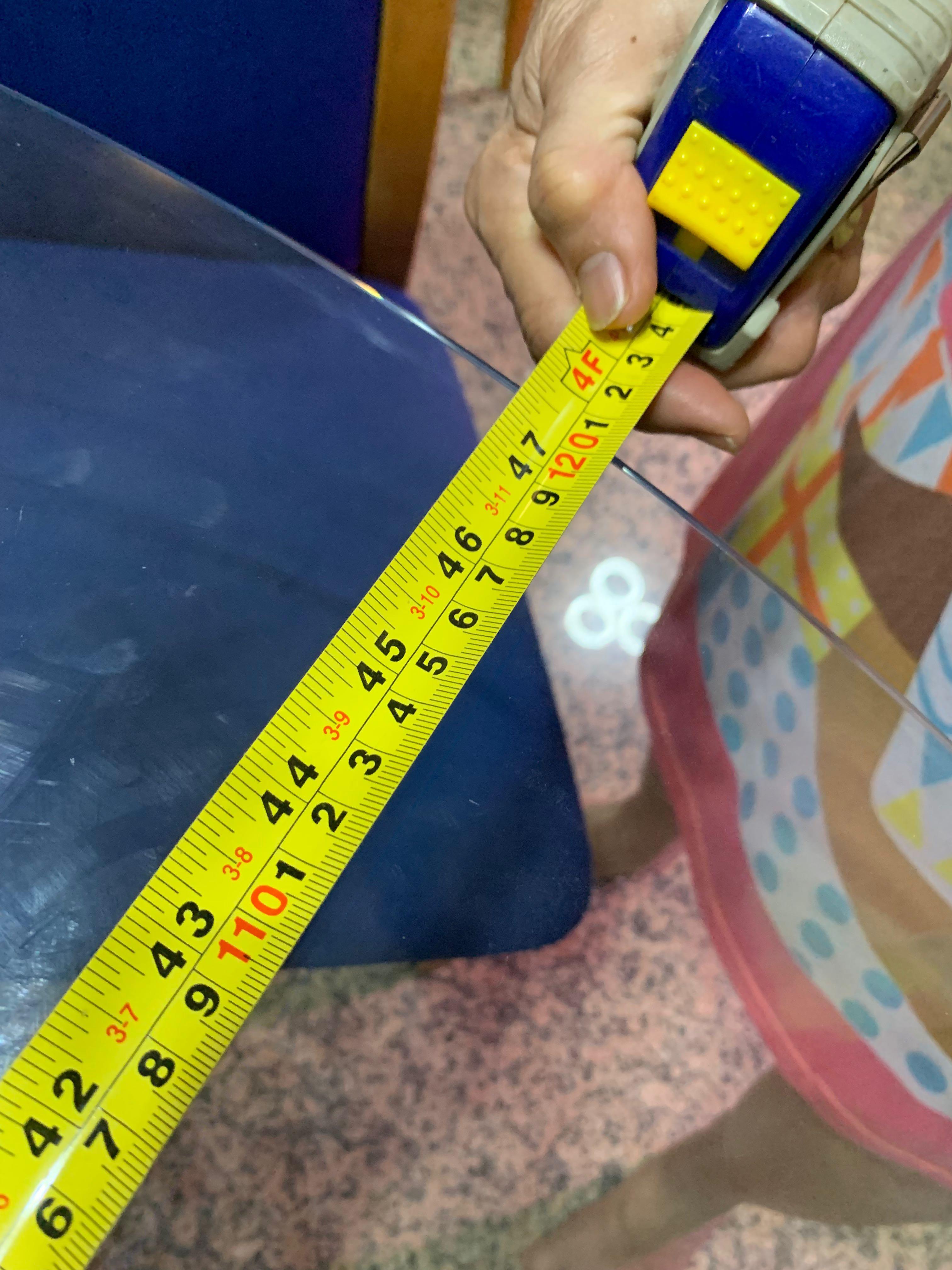 4 seater royal blue Round glass Dining Table Set, Furniture & Home ...