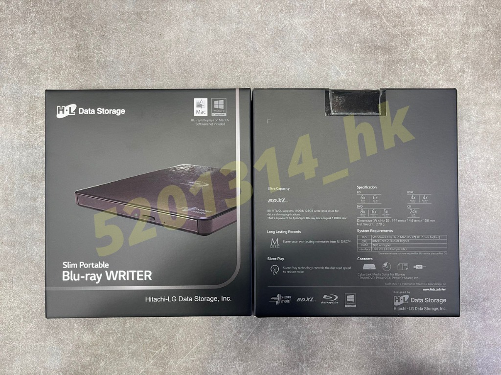 【全新行貨 可用消費券 門市現貨】Hitachi-LG Slim Portable Blu-ray Writer BP55, 家庭電器, 電視 ...