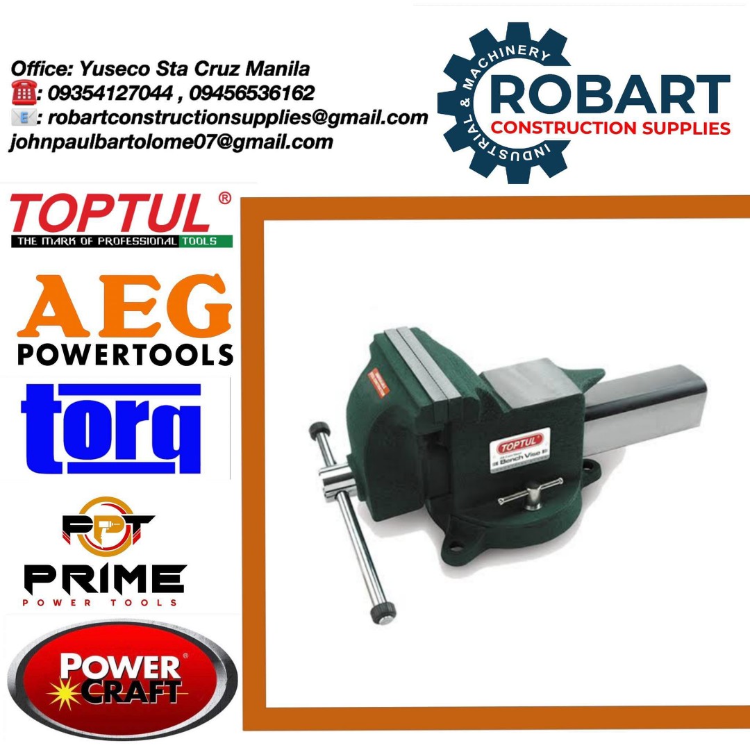 All cast steel bench vise, Commercial & Industrial, Construction Tools ...