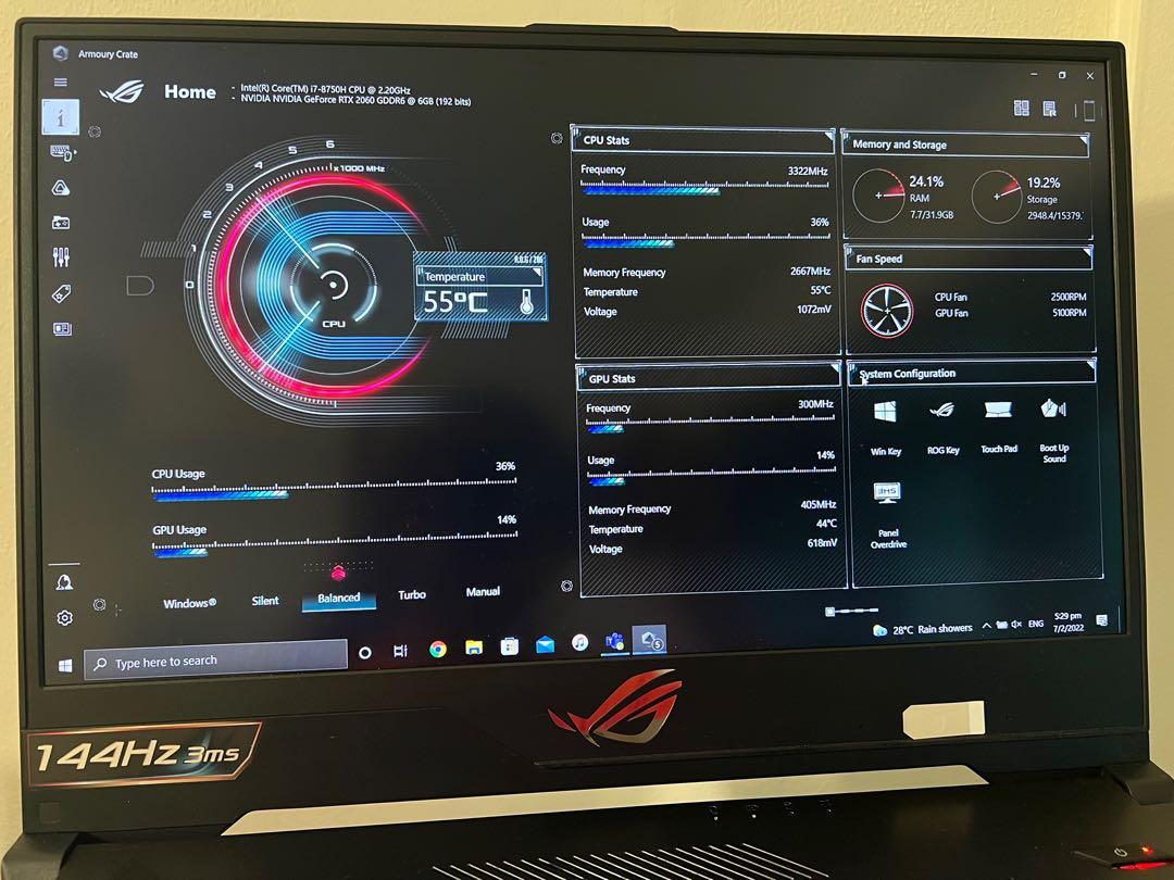 Asus ROG Strix Hero 2 Gaming Laptop RTX 2060, Computers & Tech, Laptops ...