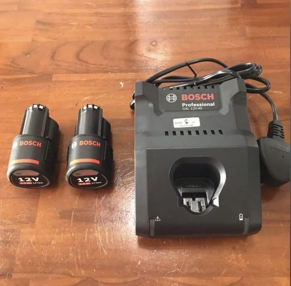 Brand New Bosch 12v 2x 2.0Ah and GAL 12v-40 Quick Charger, Furniture ...