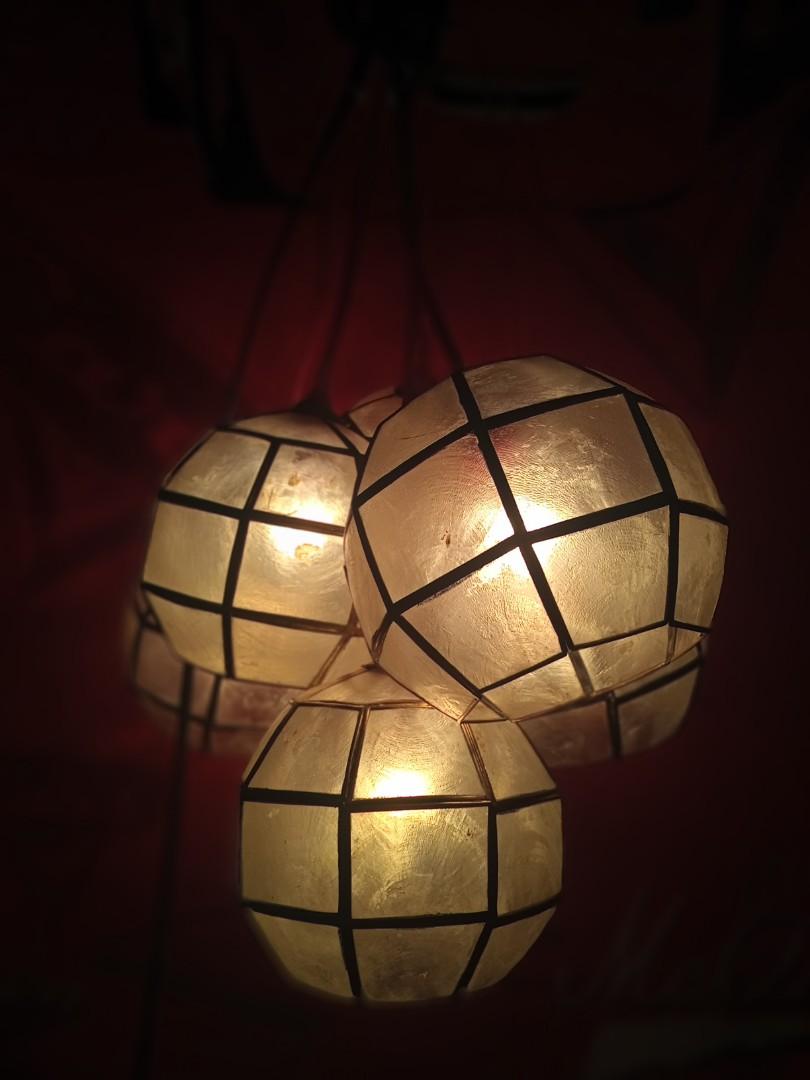 Capiz 10 pcs with free bulbs, Furniture & Home Living, Lighting & Fans ...