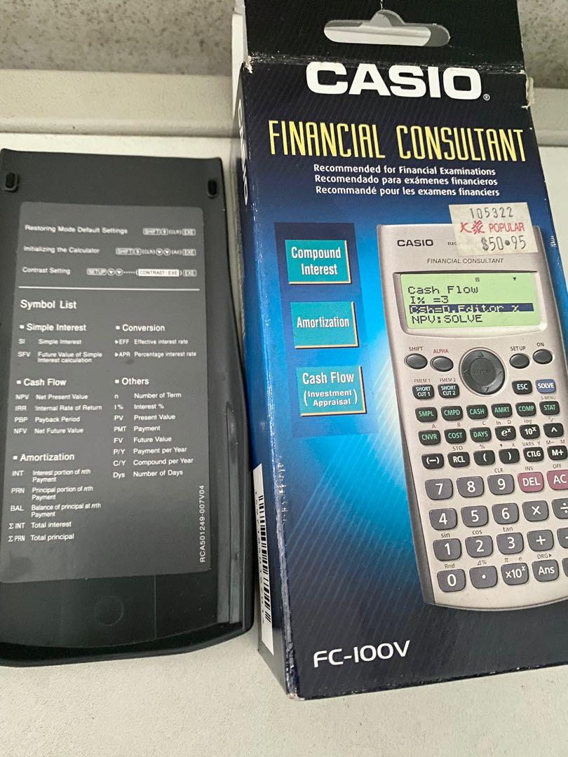 Casio FC-100V Financial Calculator, Computers & Tech, Office & Business ...