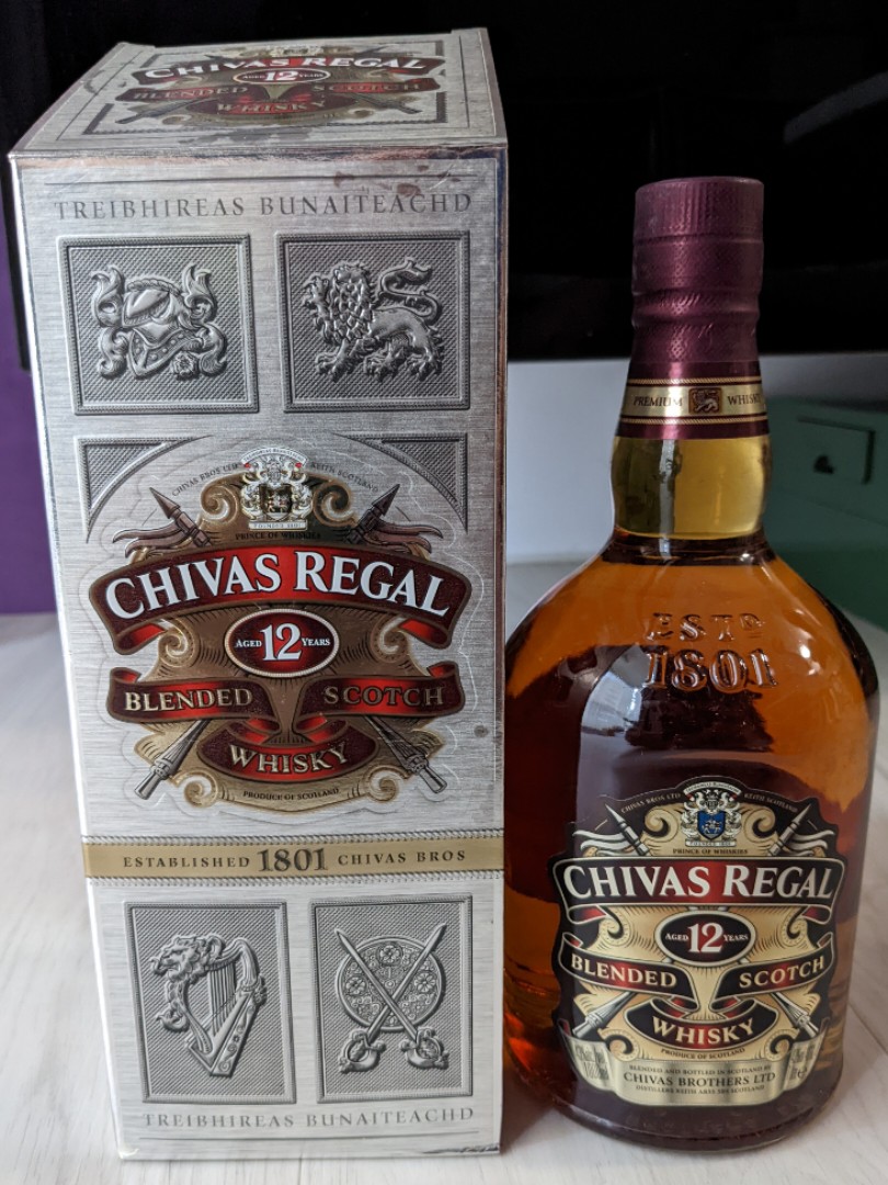Chivas 12 years 1 Litre, Food & Drinks, Alcoholic Beverages on Carousell